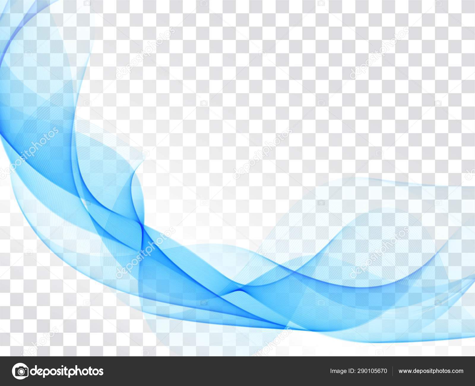 Modern blue wave stylish transparent background Stock Vector by ...