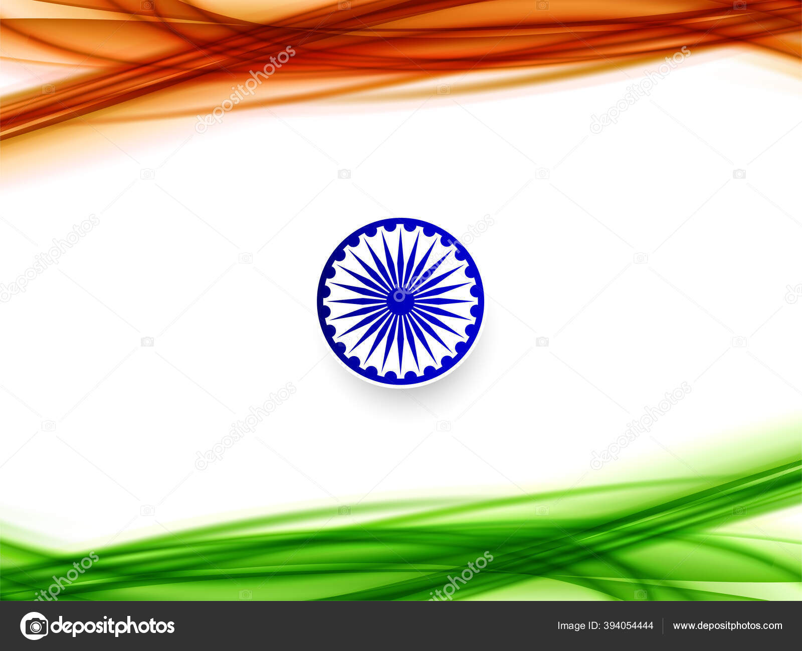 Indian Flag Theme Wave Style Design Background Vector Stock Vector ...