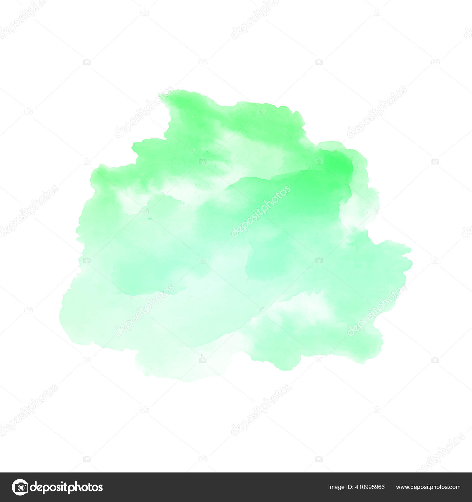 Diseño Manchas Salpicadura Verde Suave Brillante Acuarela Vector ...