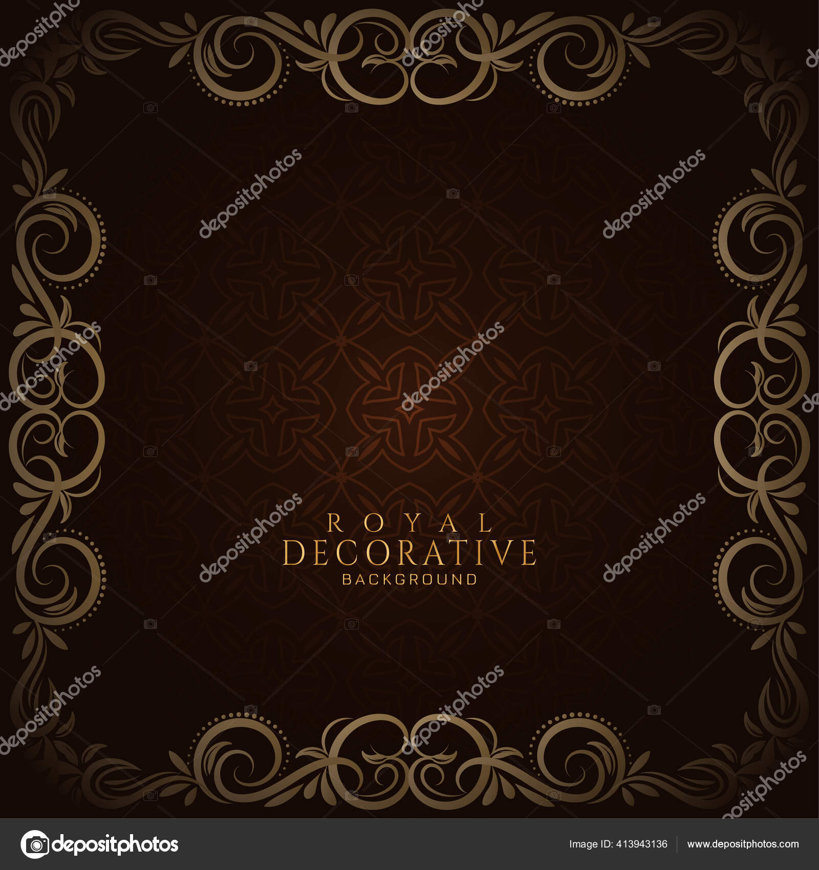 Decorative Frame Design Royal Background Vector Stock Vector Image by ...