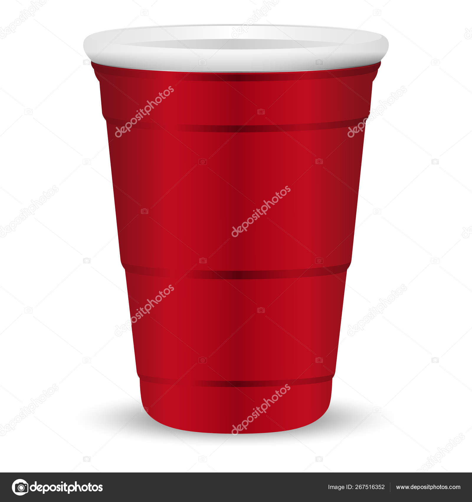 Red party cup realistic 3d vector illustration. Stock Vector Image by ...