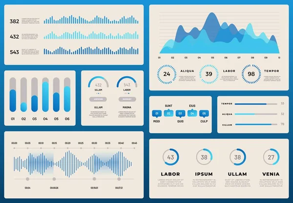 Modern infographic dashboard template. Trendy futuristic ui interface ...