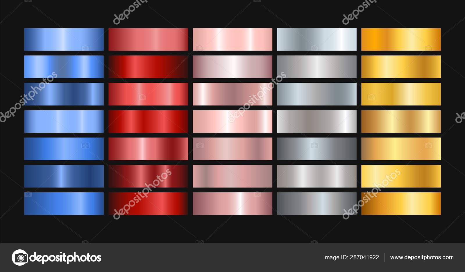 Gold silver bronze texture gradient background. Golden metal rose foil ...