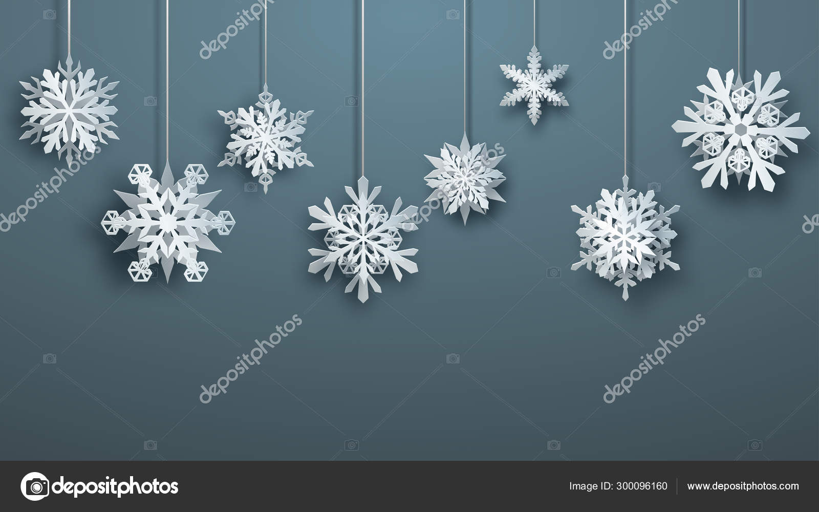 Large paper Christmas hanging snowflakes Stock Vector Image by ...