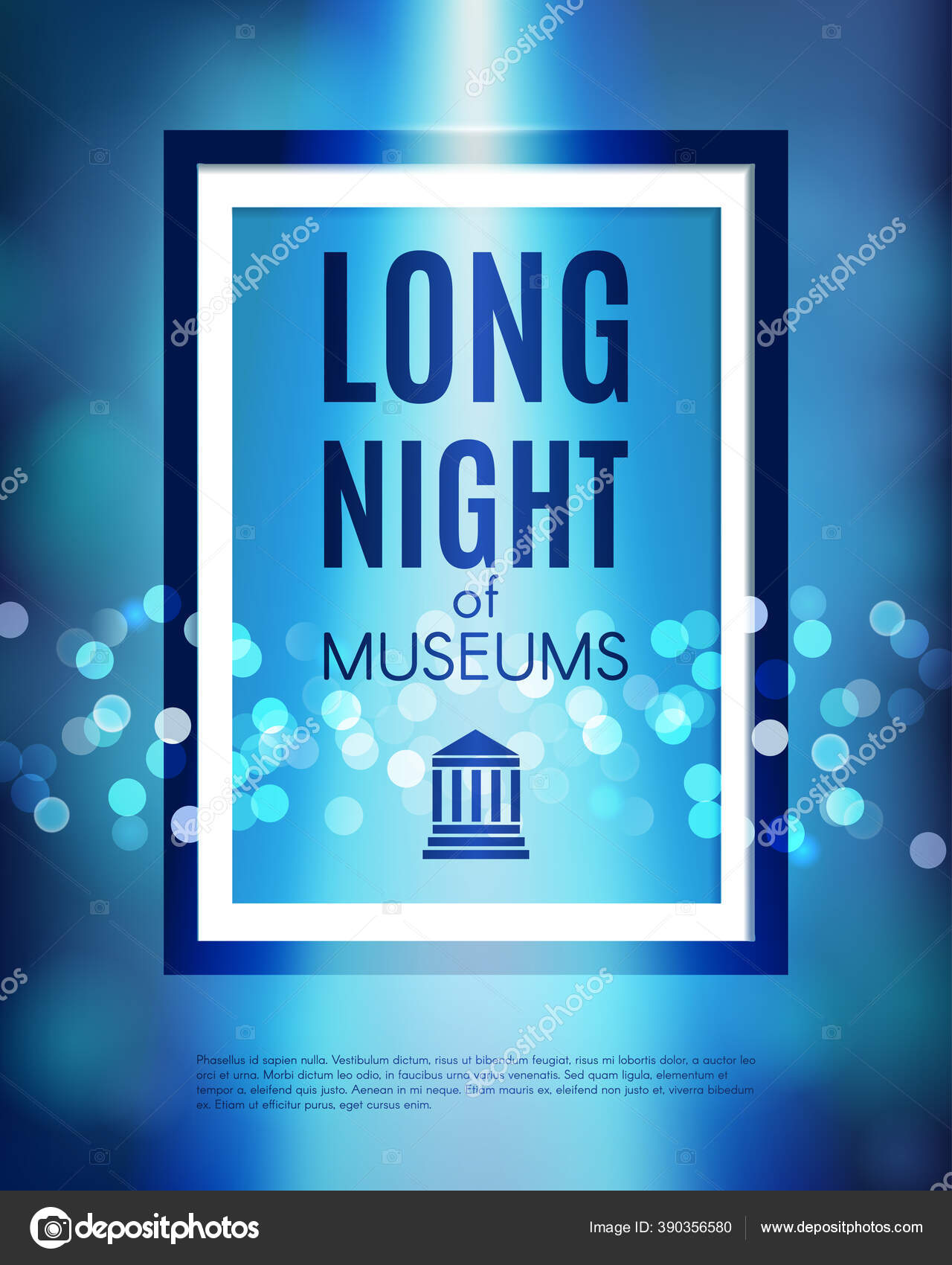 Night Museums Long Night Museums Advertising Poster Frame Shining ...