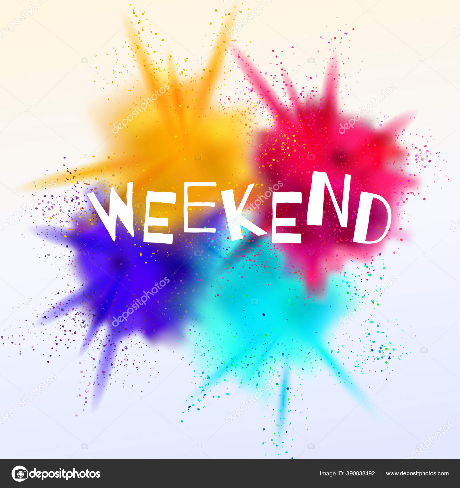 Hello Weekend Background Enjoy Your Weekend Concept Vector Illustration ...