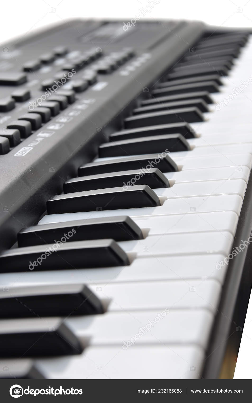 Close Music Keyboard Keys Close Frontal View — Stock Photo © shahril ...