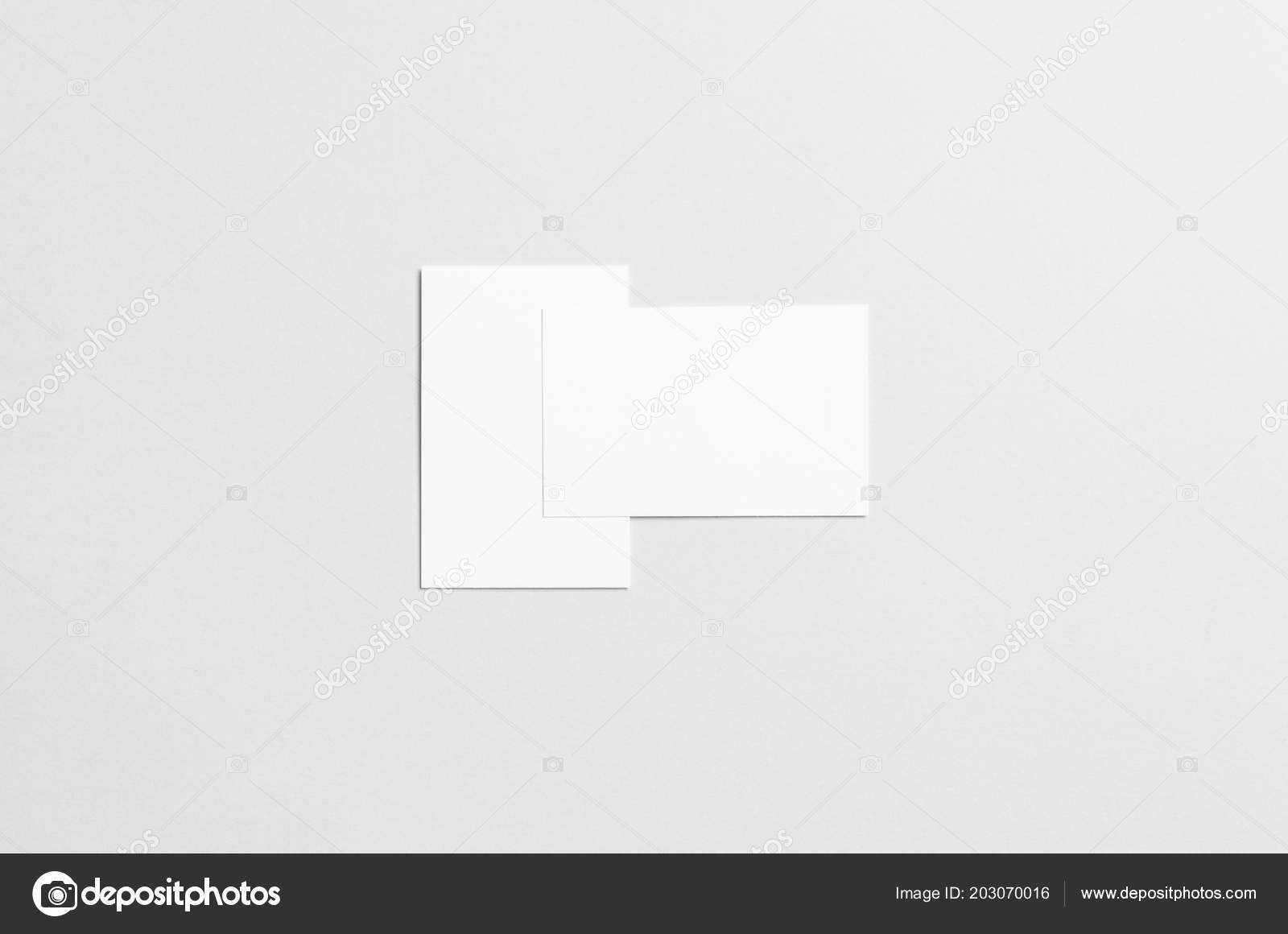 Business Card Mock 85X55Mm Two Overlapping Cards — Stock Photo ...