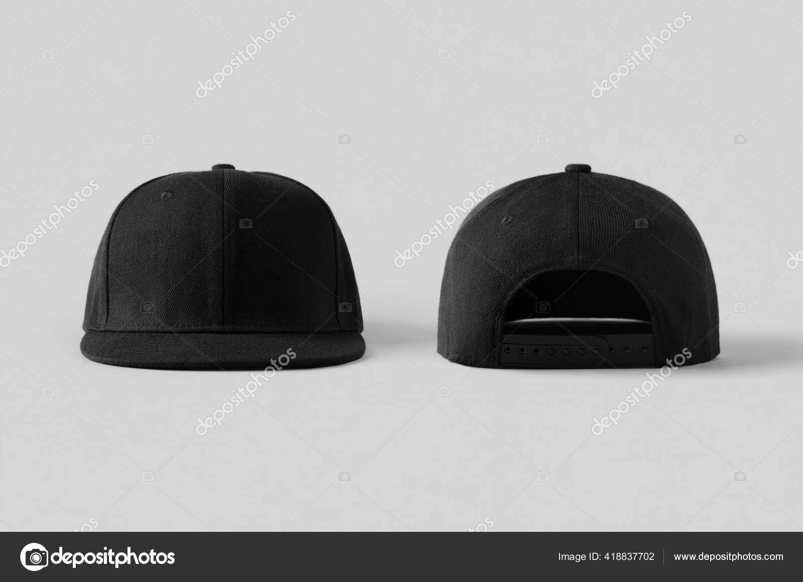 Blank Black Snapback Side