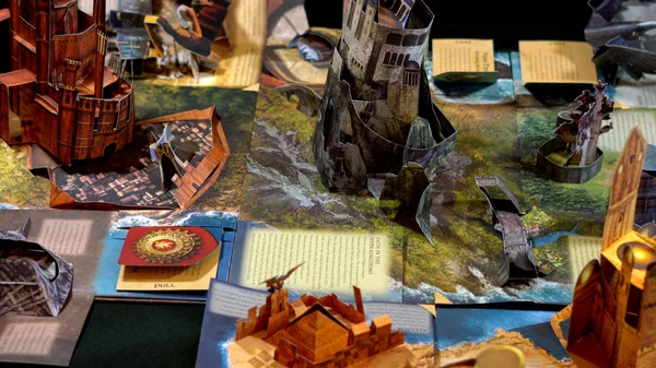 HBO authorized pop up map of Game of Thrones, Westeros, detail closeup ...