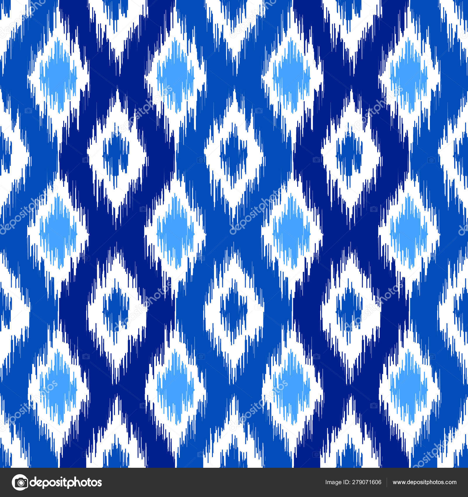 Blue Ikat Pattern