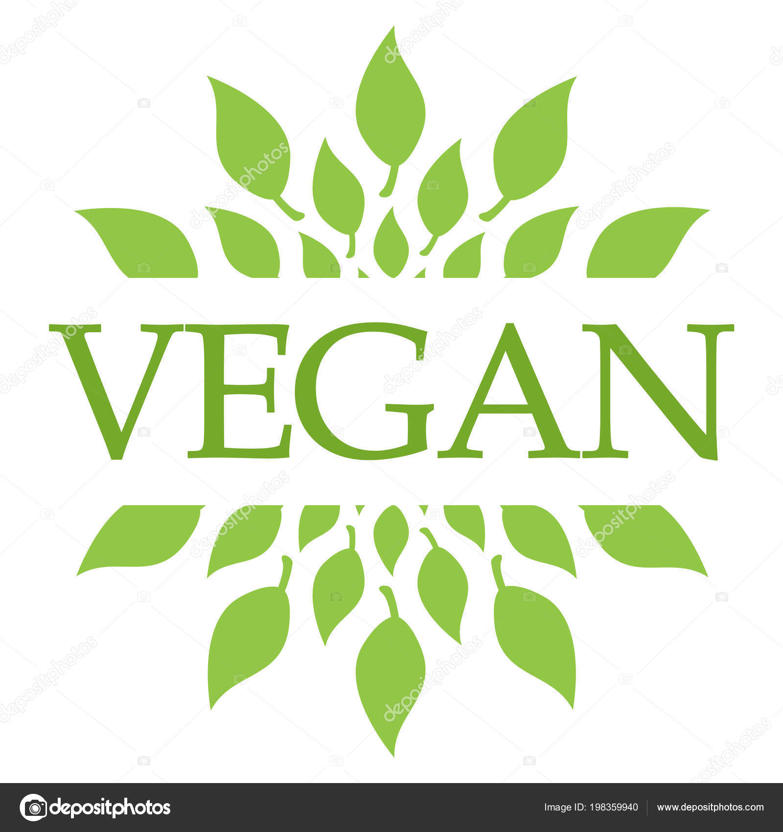 Vegan Concept Image Text Leaves Symbols Stock Photo by ©ileezhun 198359940