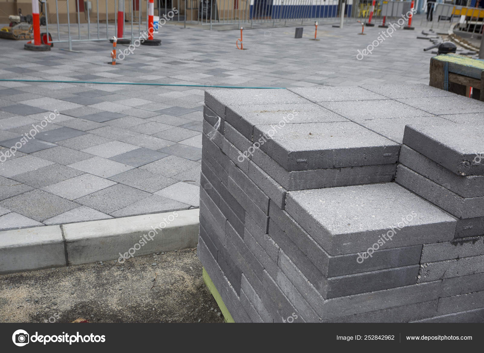 Pile Paving Stones Urban Construction Site — Stock Photo © tap10 #252842962
