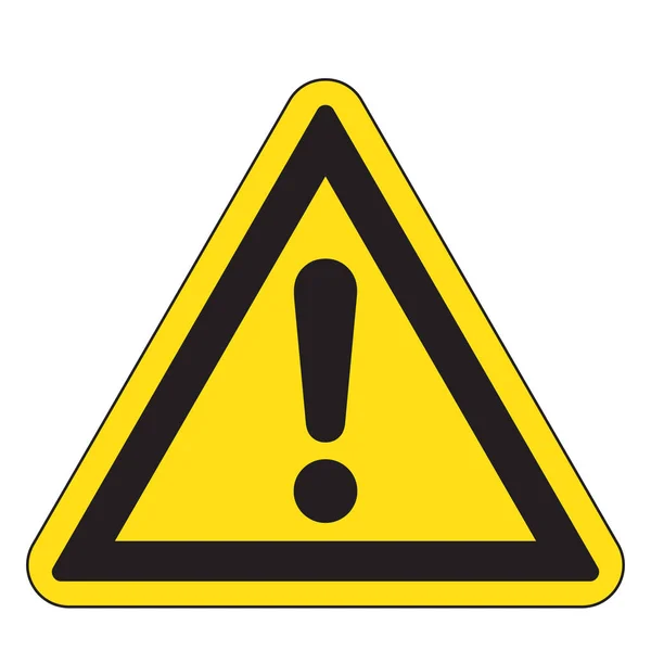 Blank Danger And Hazard Triangle Warning Sign Isolated Macro — Stock ...