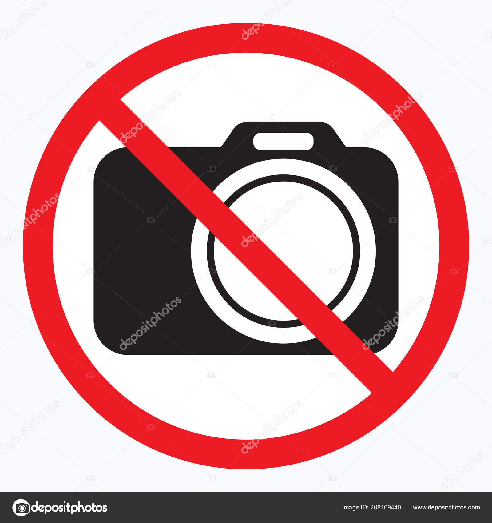 No Cameras Vector