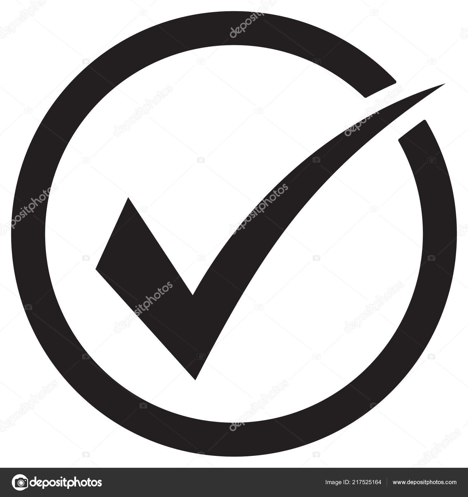 Tick Icon Vector Symbol Checkmark Isolated White Background Checked ...