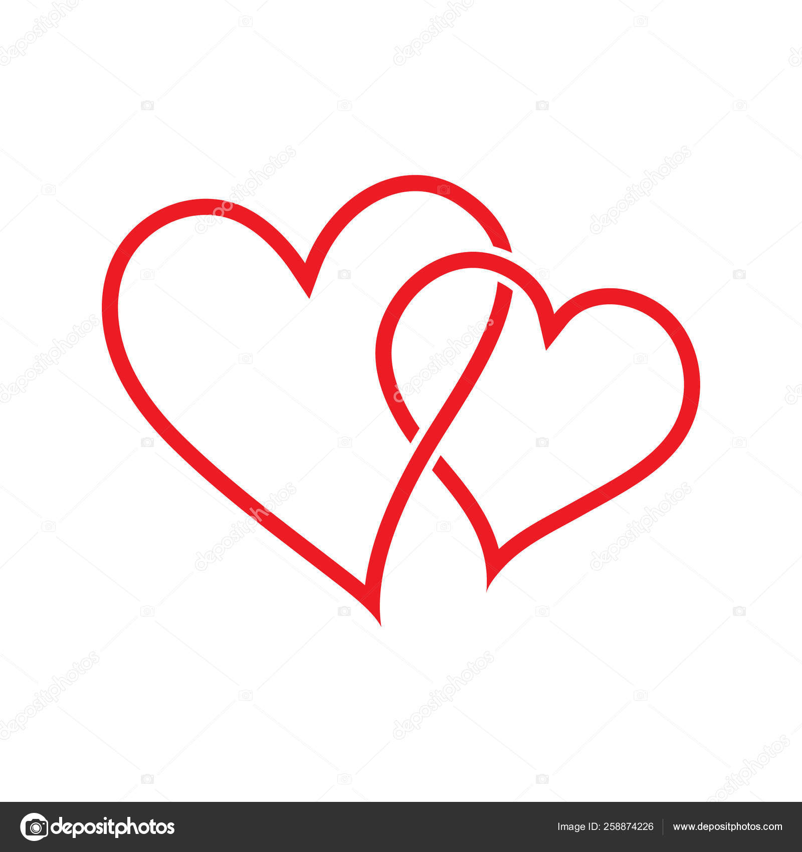 Linear Heart Icon Vector Linear Icons Thin Red Line Love Stock Vector ...