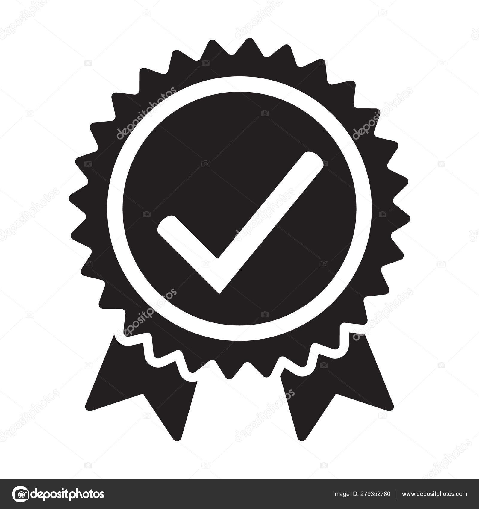 Quality Check Icon Check Mark Quality Shield Icon Linear Design Vector