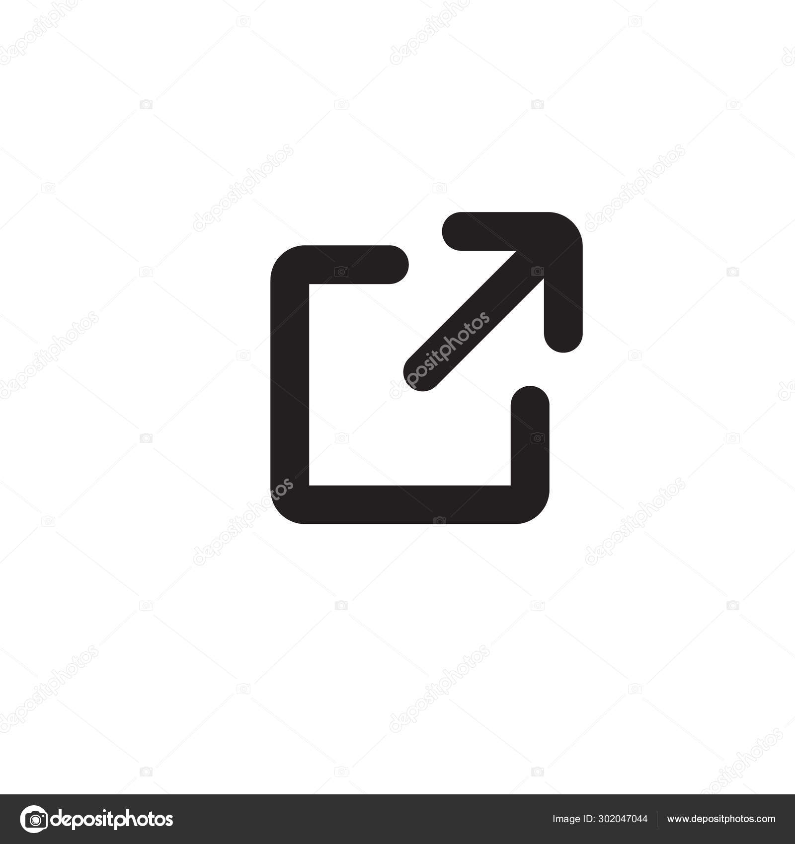 External Link Icon Open Page Icon Stock Vector by ©DMVector 302047044