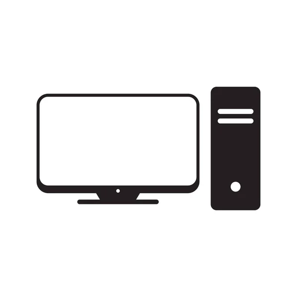 Desktop Computer Icon Black And White