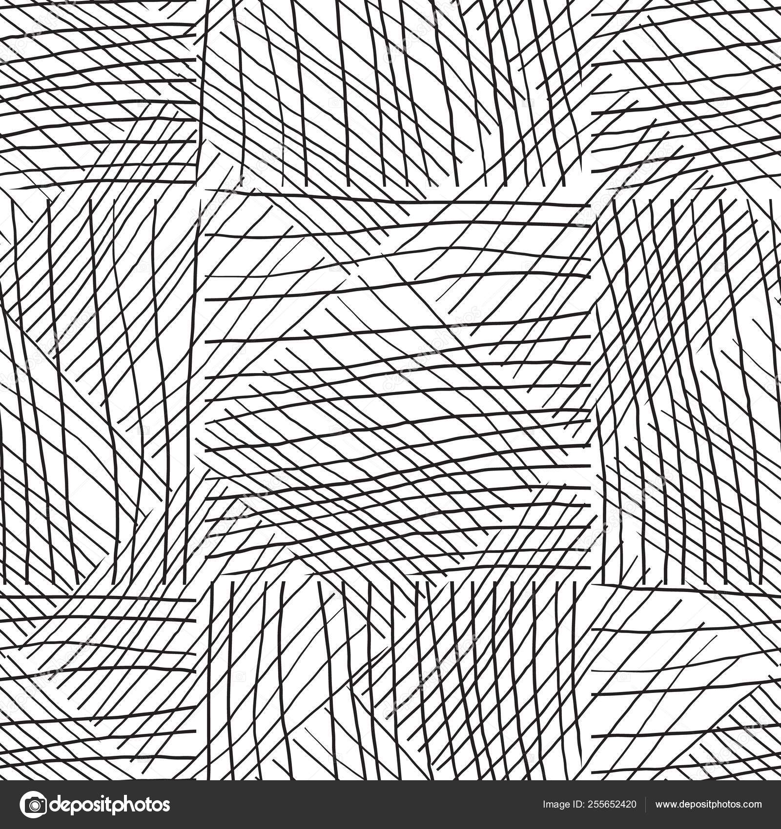 Black and white seamless pattern hand drawn texture. Stock Vector by ...