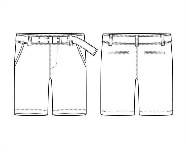 Technical sketch cargo shorts pants design template. Cargo Pants. Stock ...