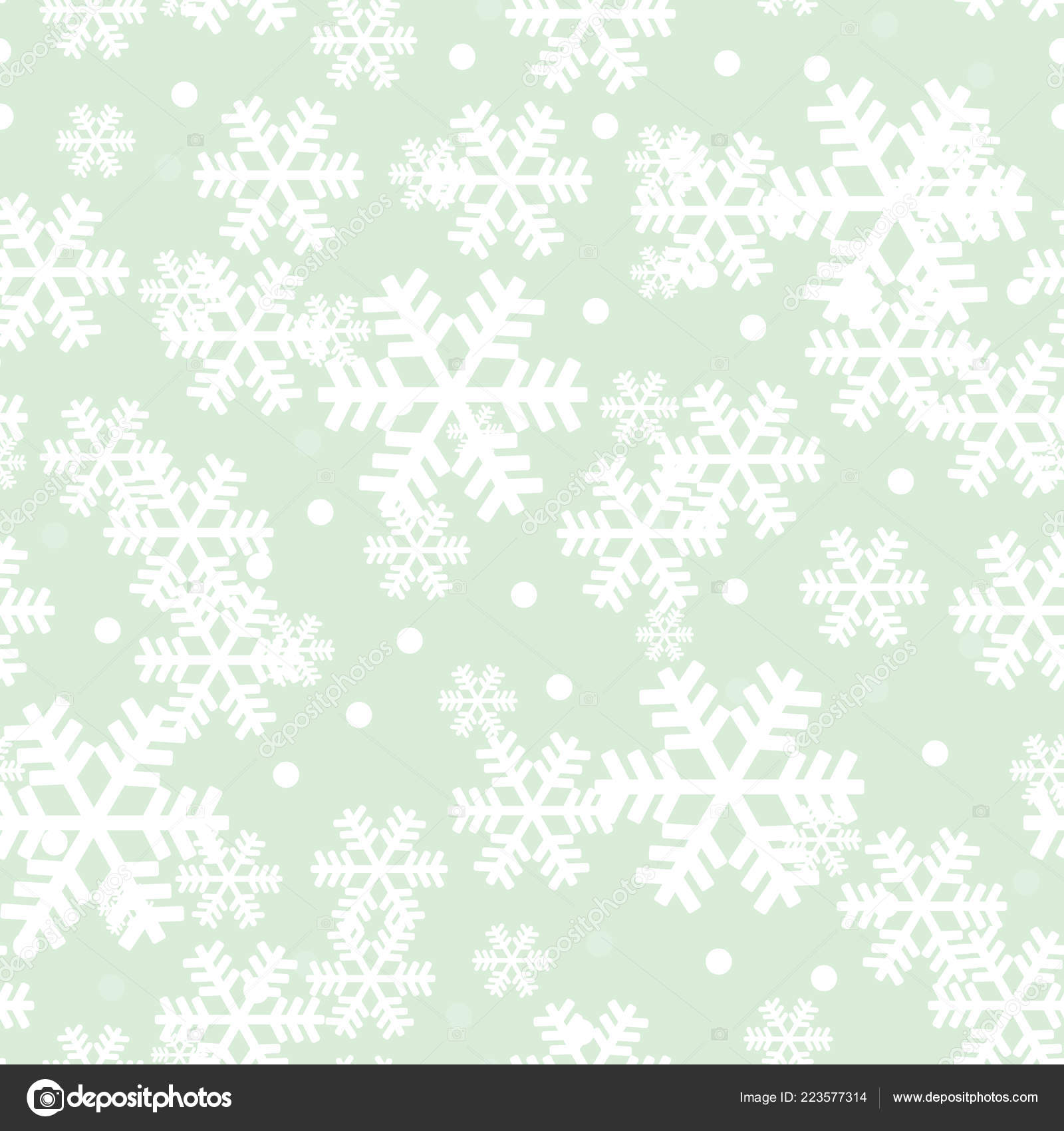 Green Snowflakes Wallpaper