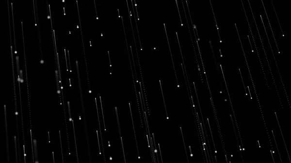 Black and white falling particles with tails - Stock Image - Everypixel