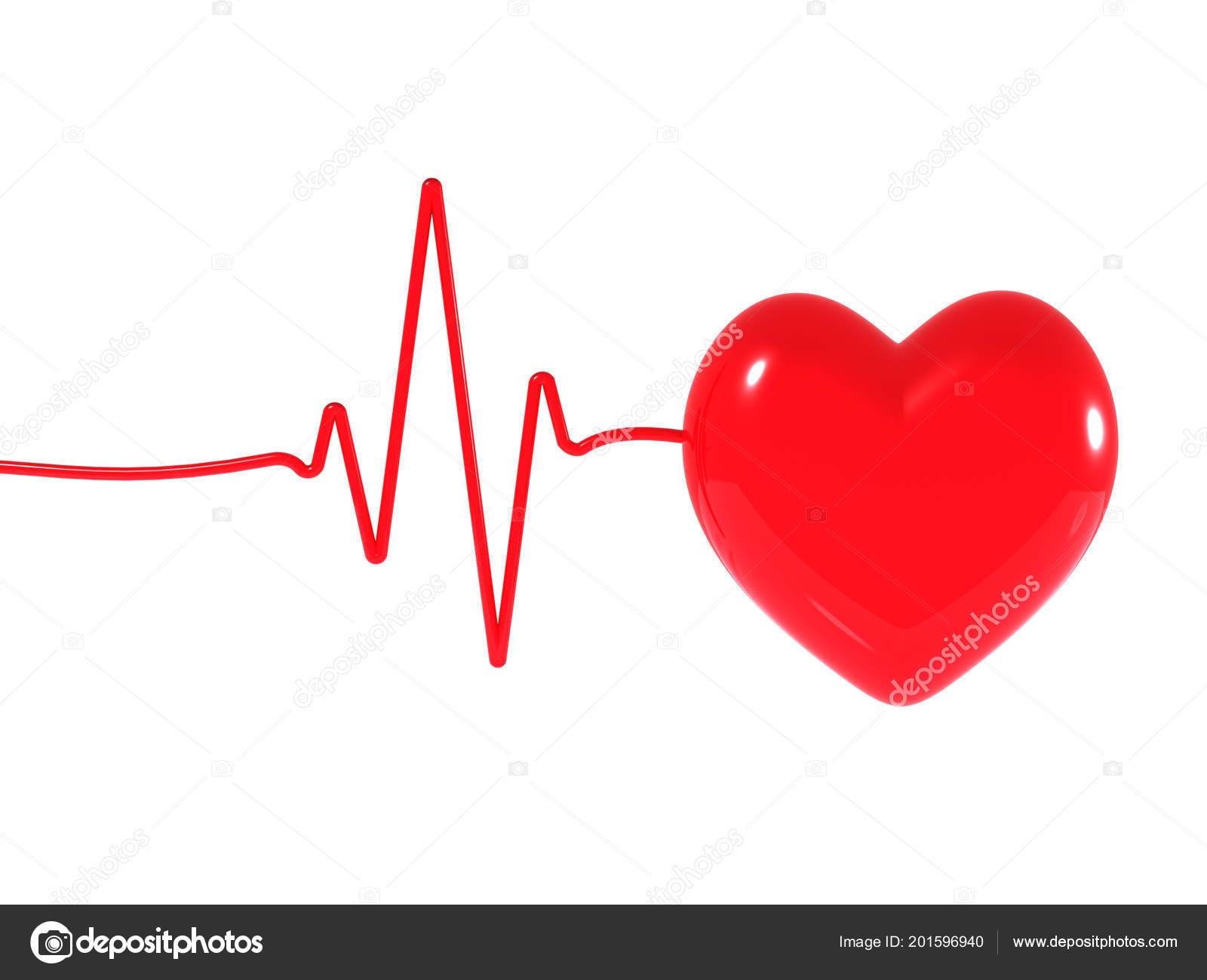 Renderizado Corazón Con Diseño Pulso: fotografía de stock © 3dalia ...