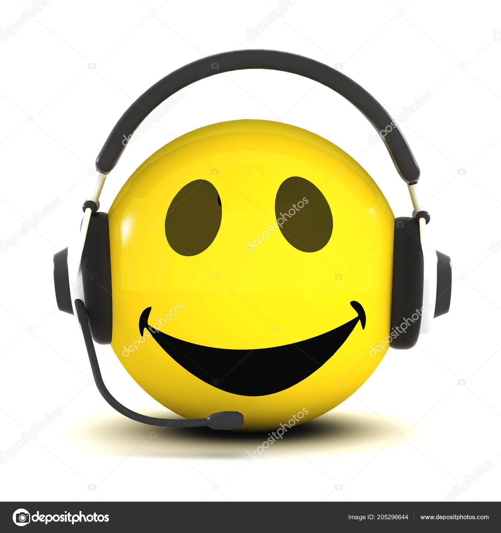 Happy Face With Headset