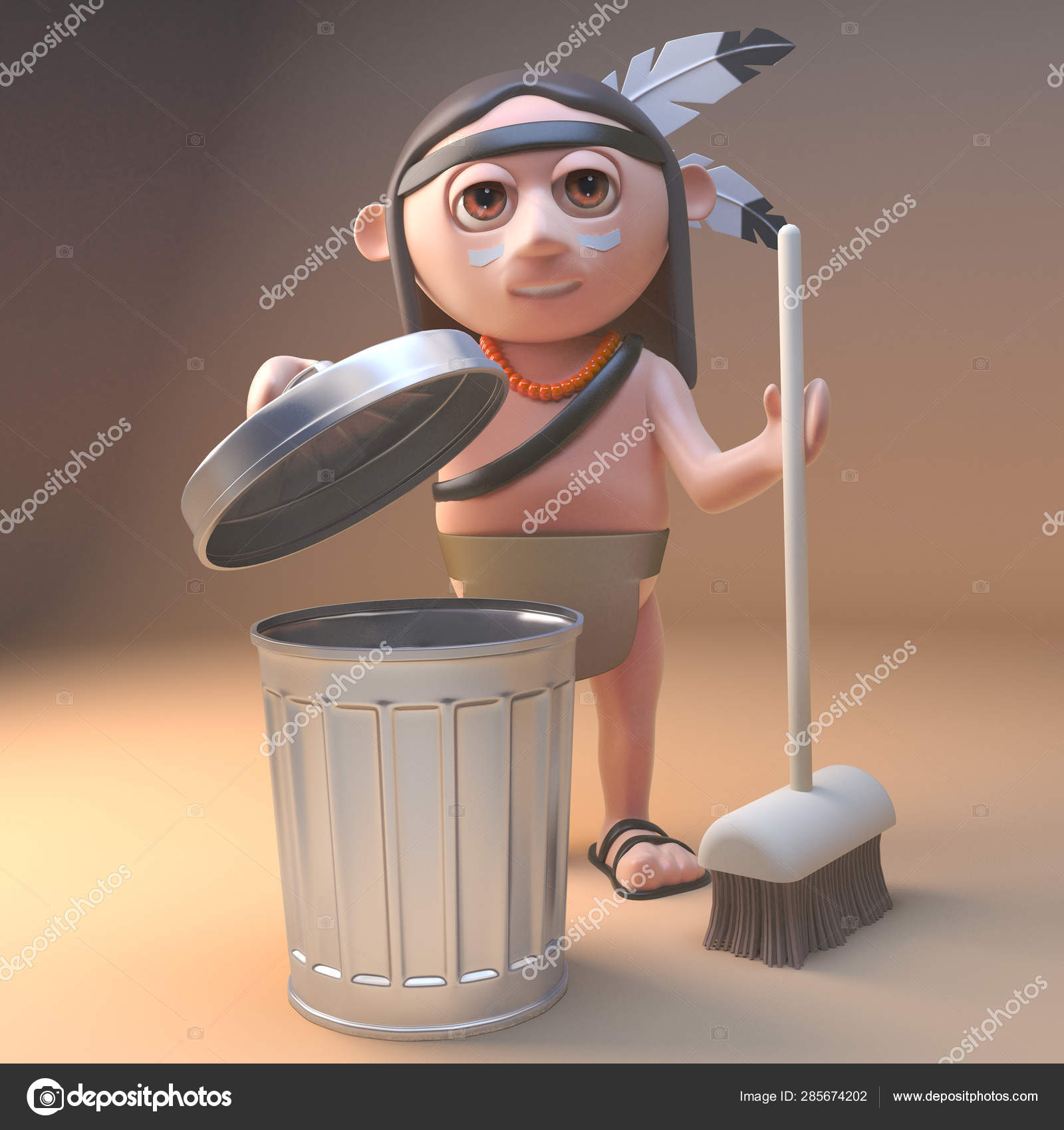 Baseball Sweep Broom Indians