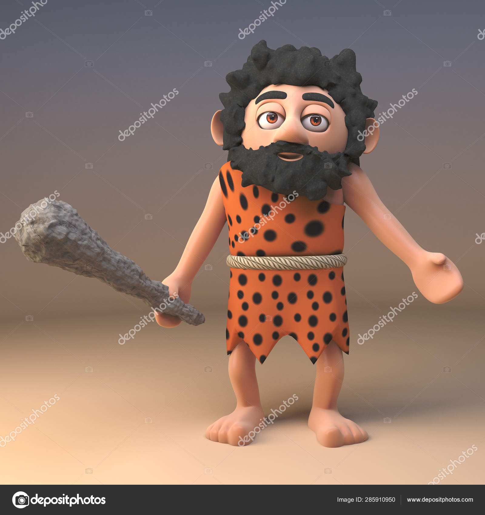 Old Caveman Character