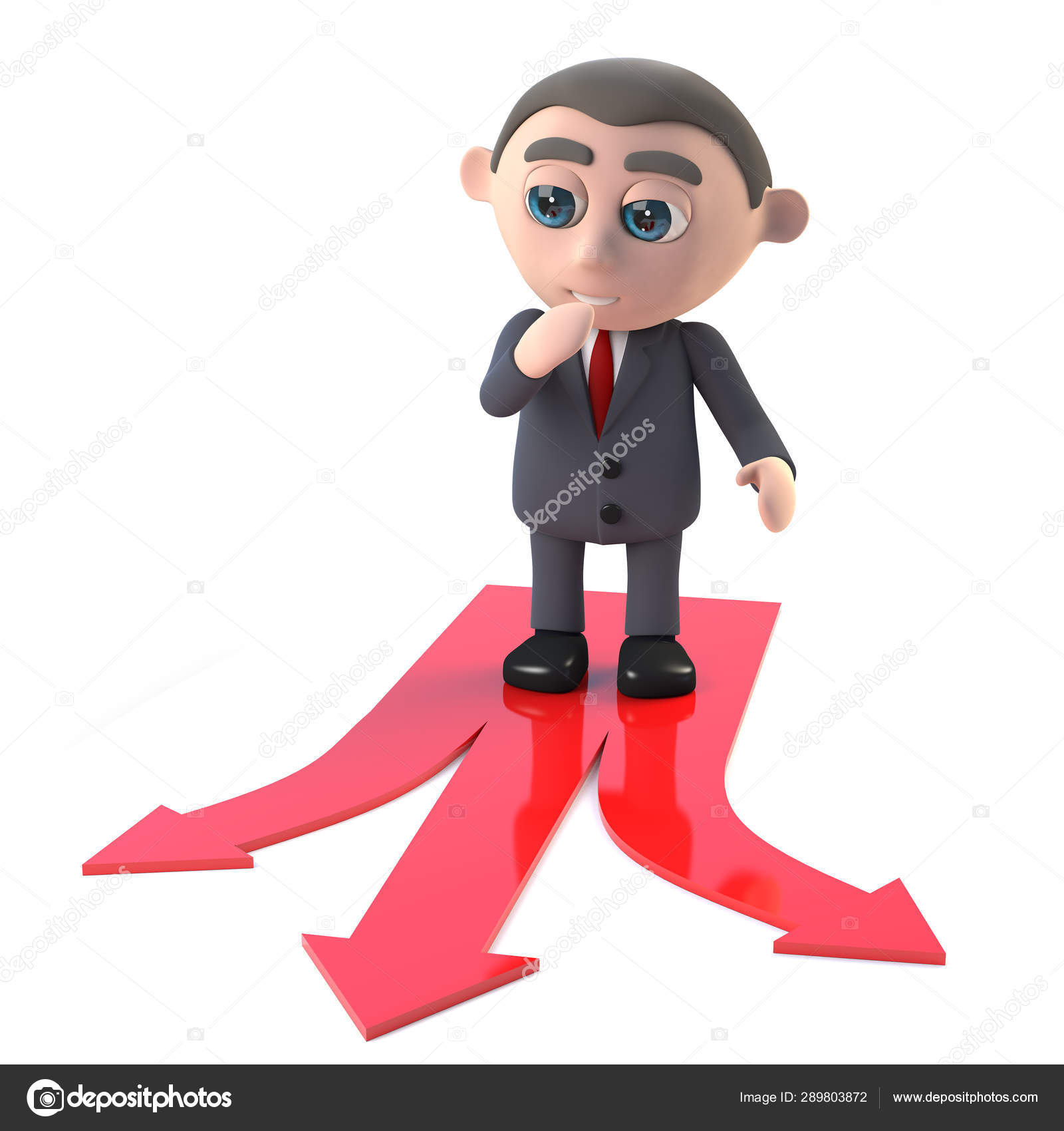 3d Businessman makes a decision Stock Photo by ©3dalia 289803872