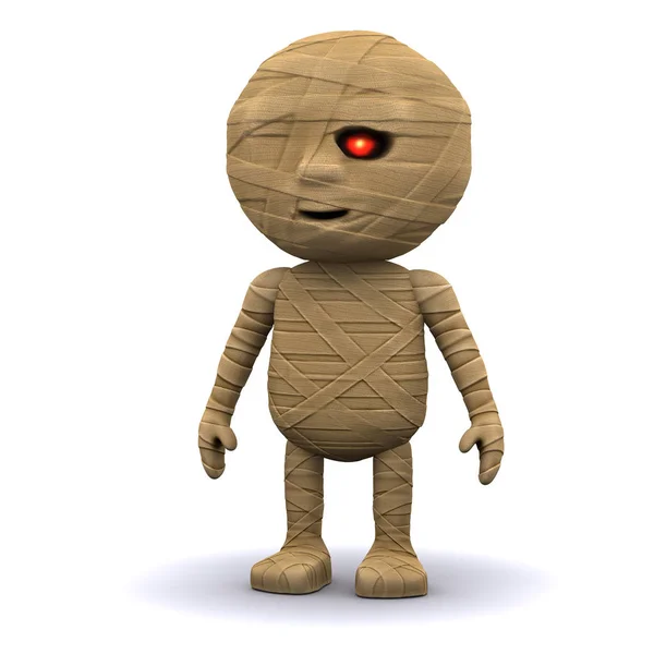 Silly Egyptian mummy monster uses a tin can on string to call home, 3d ...