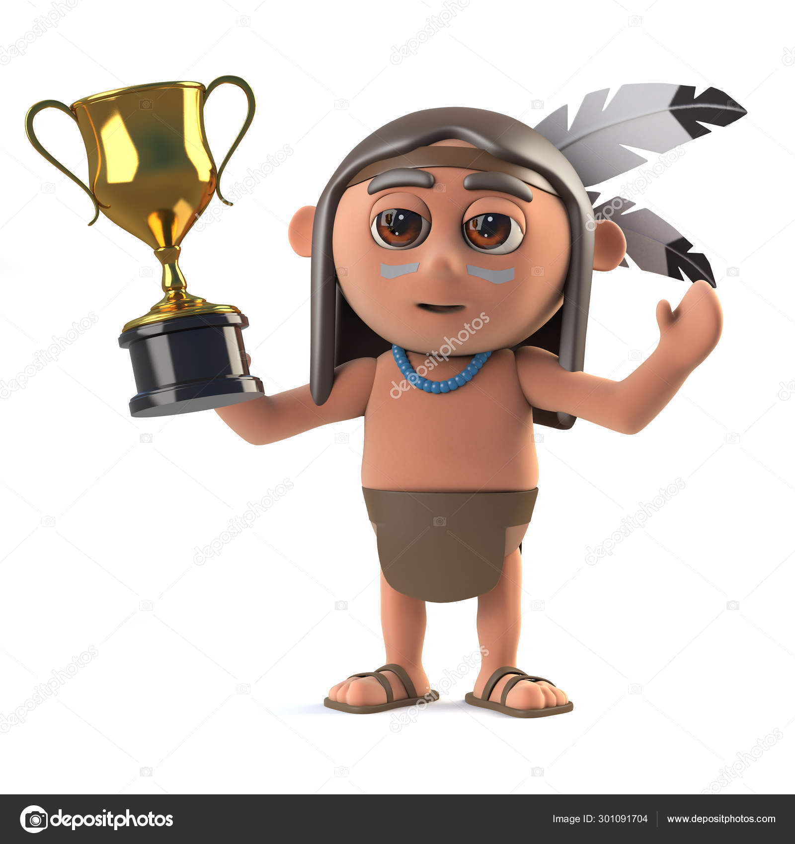 Caricatura De Indio Nativo Americano