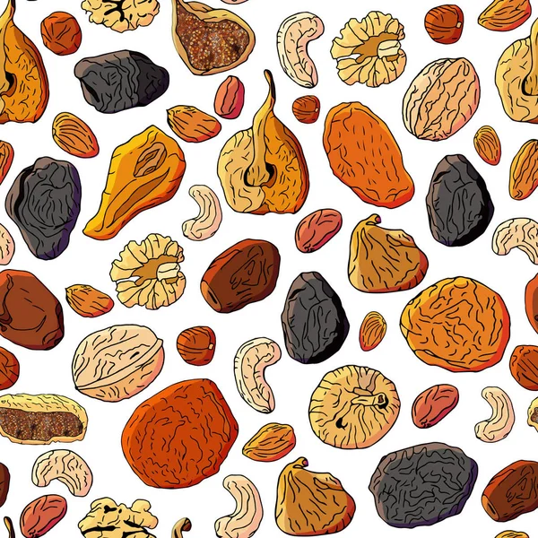 Dried fruit draw Vector Art Stock Images | Depositphotos