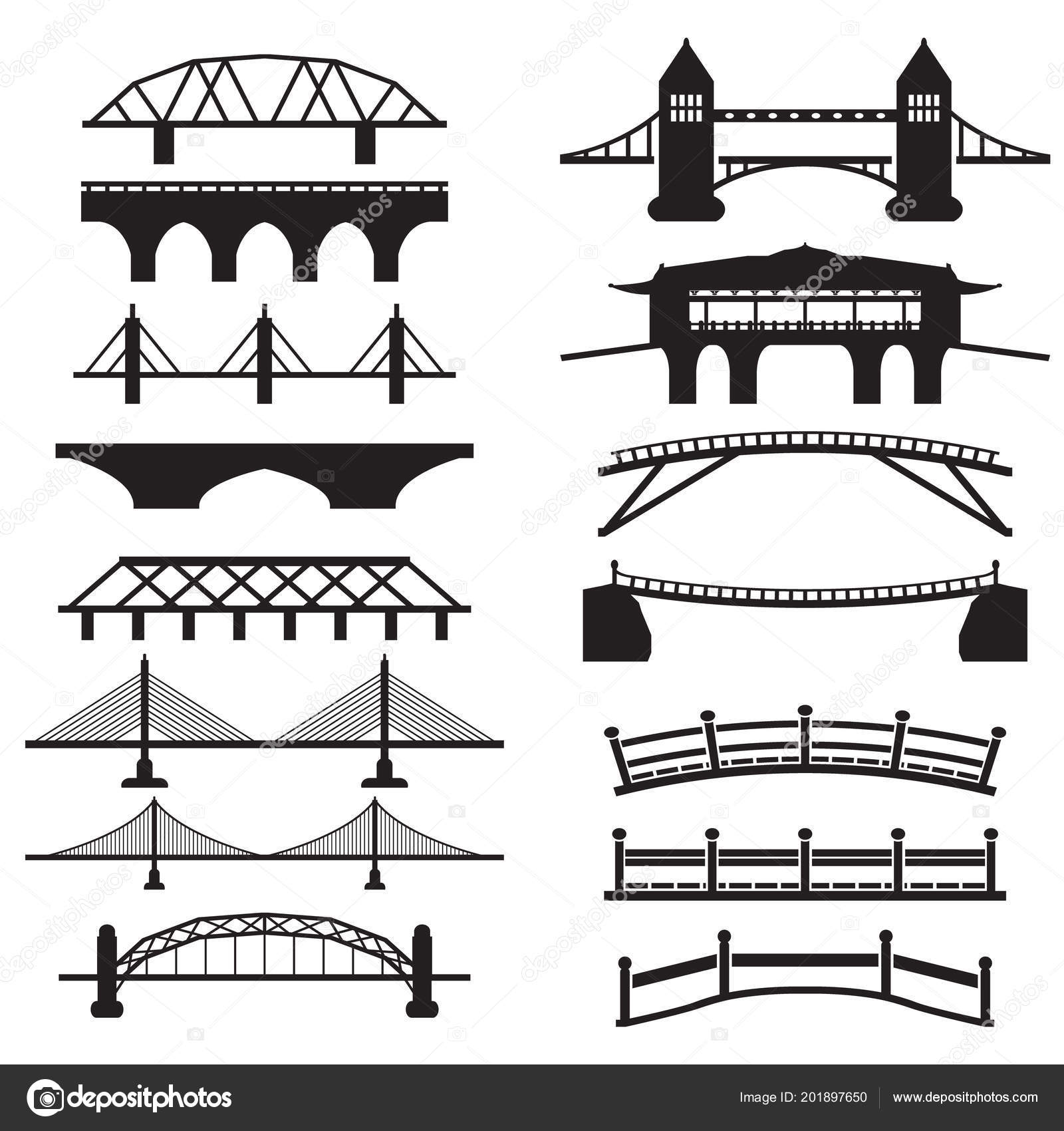 Bridge Icons Set Vector Bridges Set Stock Vector Image by ©KenshiDesign ...