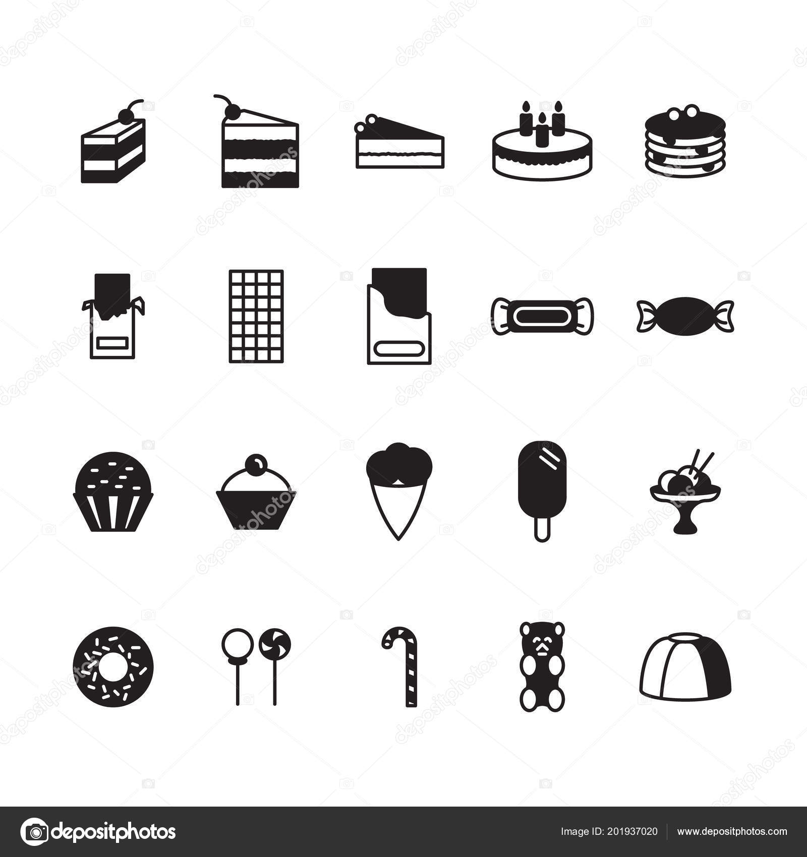 Sweets Icon Set Vector Set Stock Vector Image by ©KenshiDesign #201937020