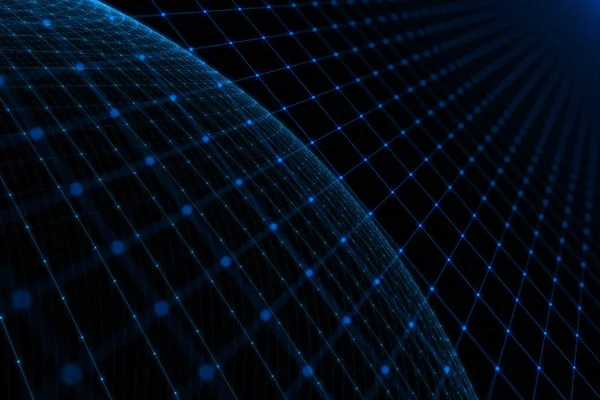 Futuristic Computer Network Net Binary Numbers Illustration Background Stock Photo by ...