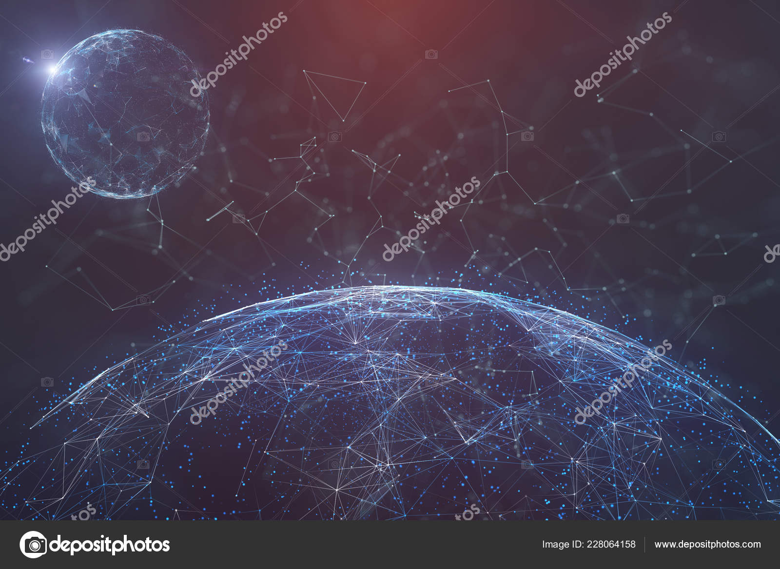 Digital Computer Cyberspace Network Sphere Abstract Artificial ...
