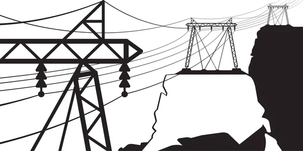 Power Grid Substation Vector Illustration Stock Vector by ©angelha ...