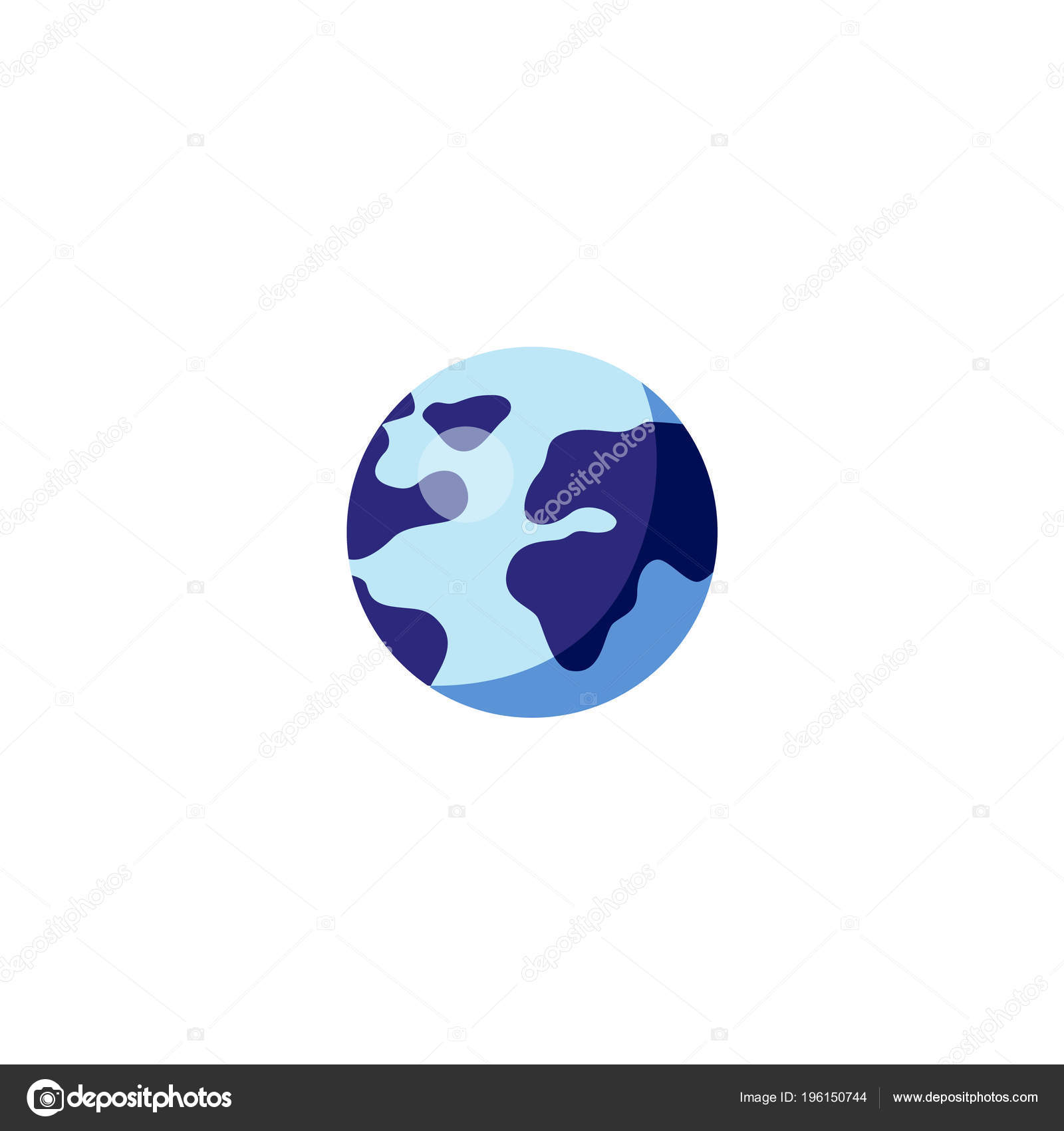Vector flat globe earth planet icon Stock Vector Image by ©Sabelskaya ...
