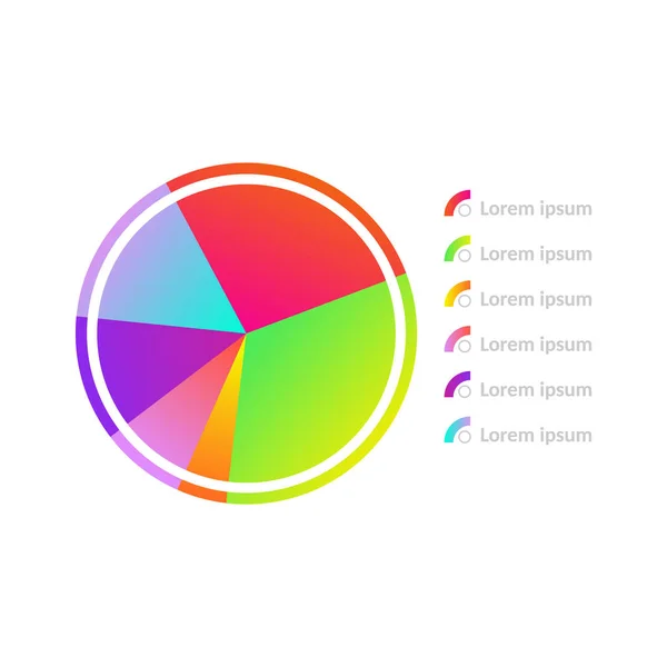 Circle chart template. Wheel diagram with 8 colorful segments of ...
