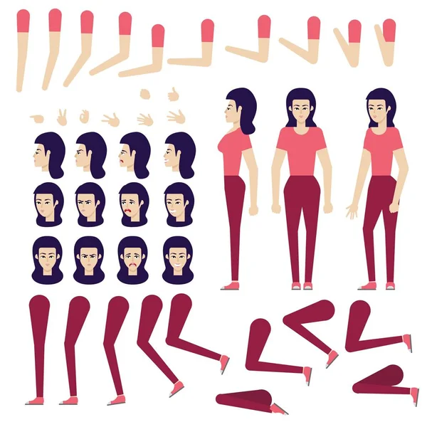Vector flat woman creation set - Stock Image - Everypixel