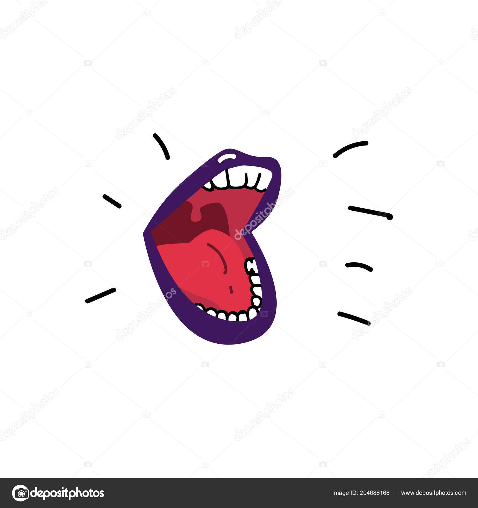 Mouth Yelling Clipart