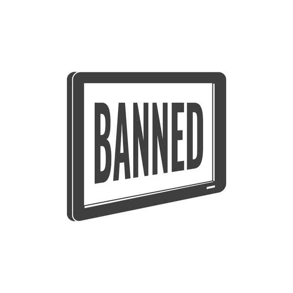 Banned website and access prohibition concept. Stock Illustration by ...