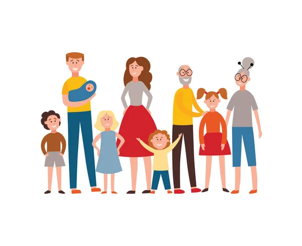 Familia extendida imágenes de stock de arte vectorial | Depositphotos