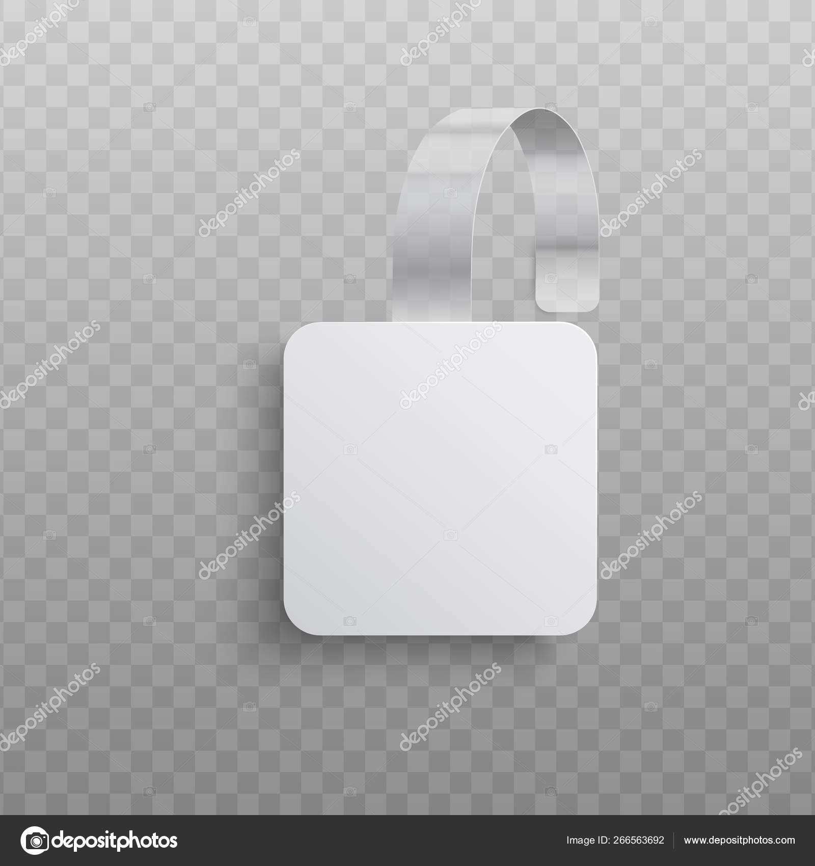 Vector illustration of realistic custom promotional advertising wobbler ...