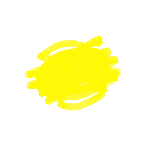 Yellow highlighter scribble in rectangle shape and permanent marker ...