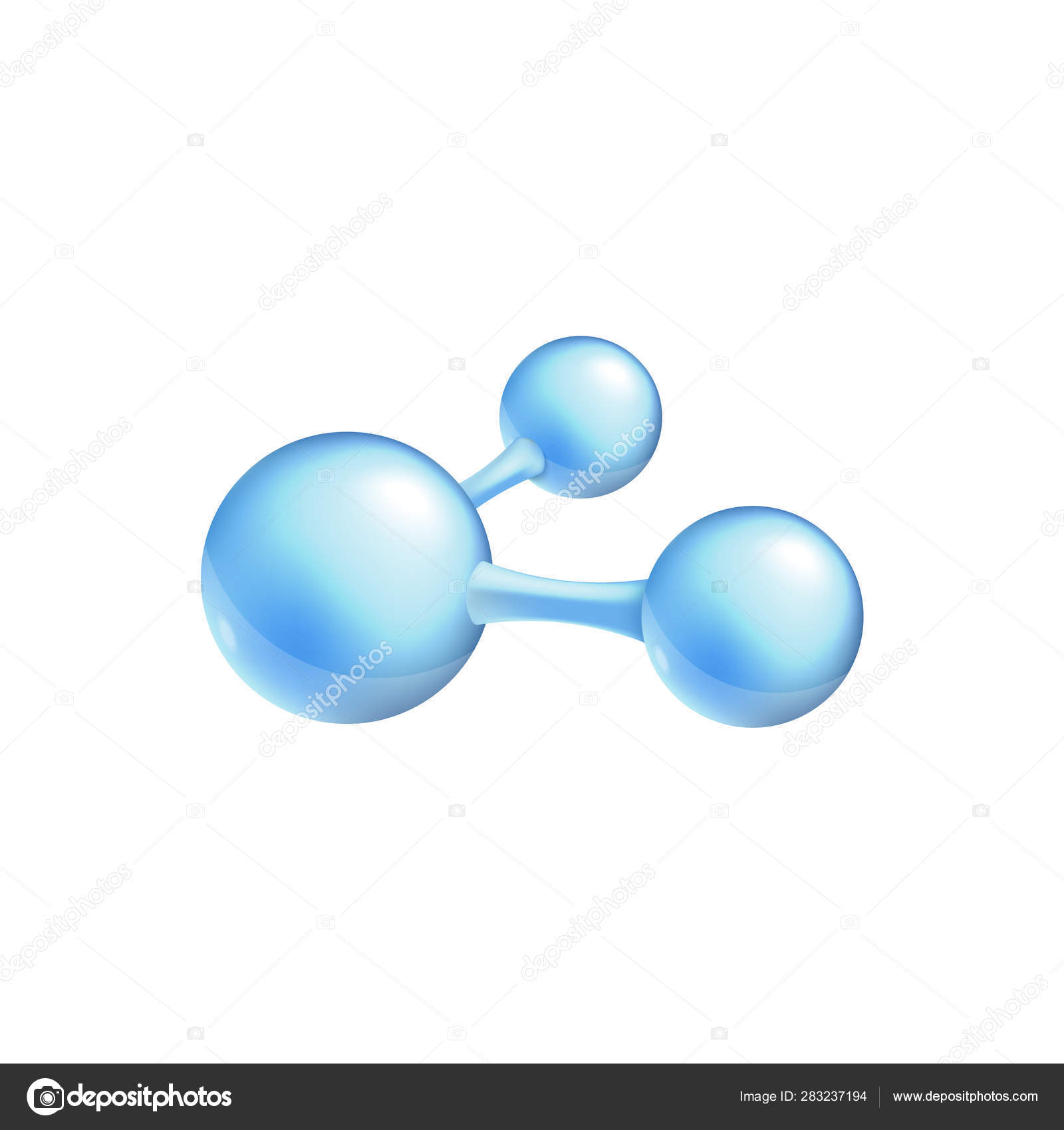 Fórmula química estrutural e modelo 3d de uma molécula com dois átomos ...